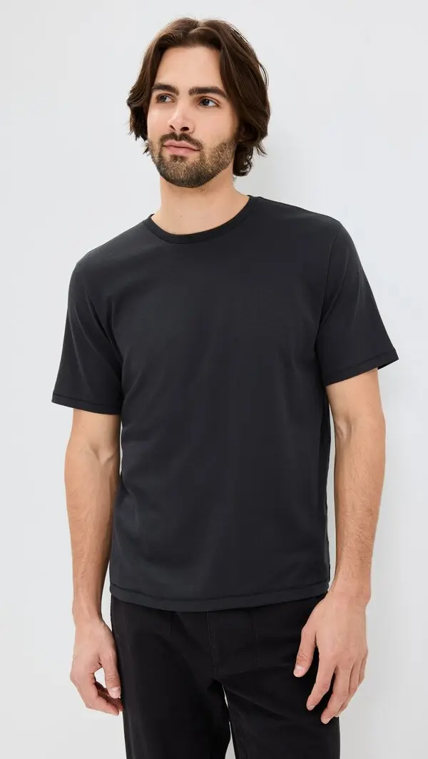 Rag & Bone Pima Interlock Tee - Black