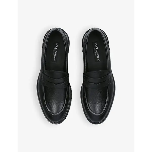 Dolce & Gabbana Closed-toe Grain Leather Loafer