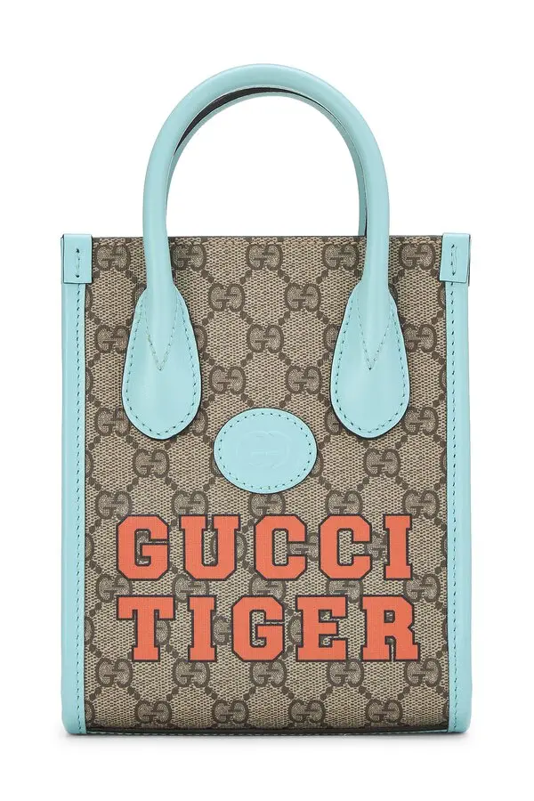Gucci Gg Supreme Interlocking Gg Tote - Blue