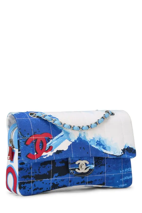 Chanel Canvas Surf Line Flap Bag Medium
