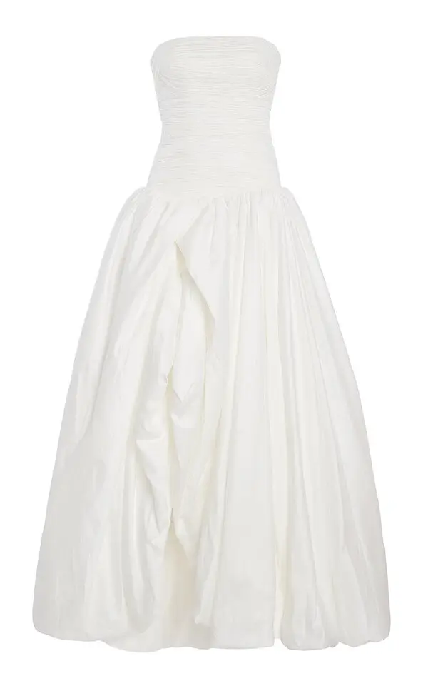 Aje Violette Bubble-hem Maxi Dress - Ivory