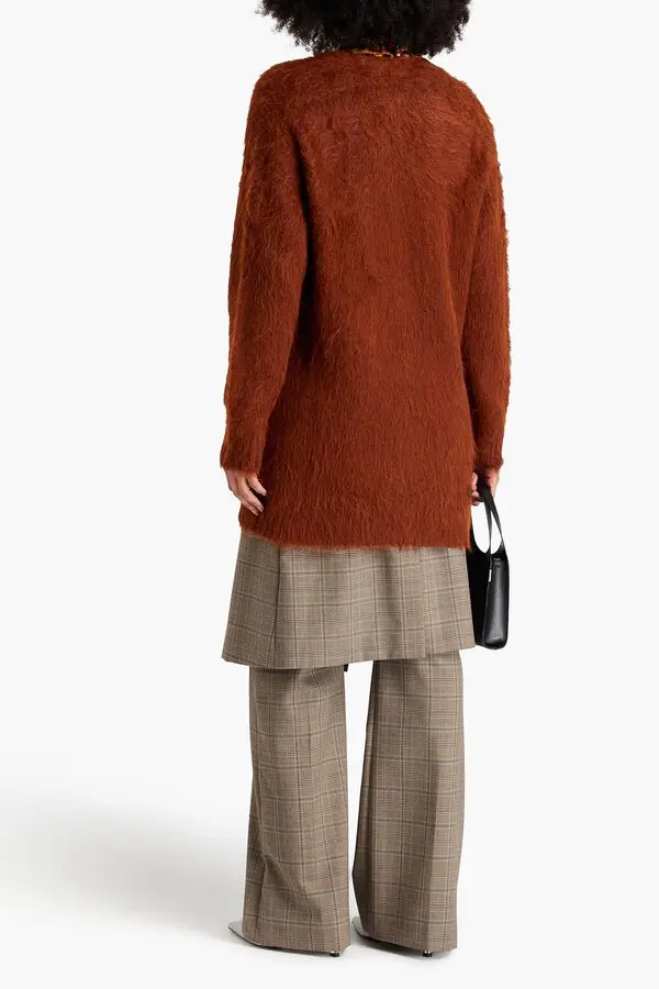 Rabanne Brushed Knitted Cardigan - Brown