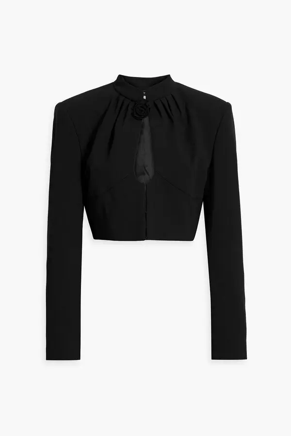 Magda Butrym Cropped Cutout Wool-blend Crepe Jacket