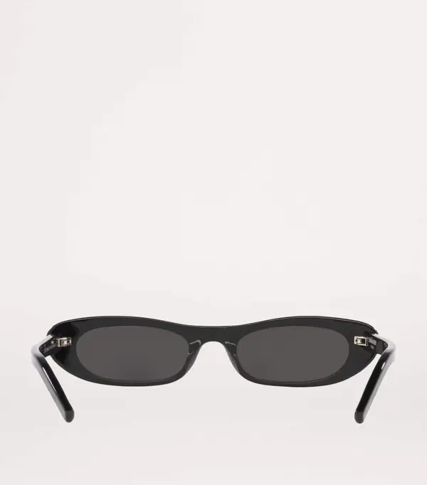 Saint Laurent Acetate Oval Sunglasses - Black