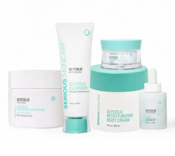 SERIOUS SKINCARE Glycolic Retexturizing Regimen 5pc Kit - One-color