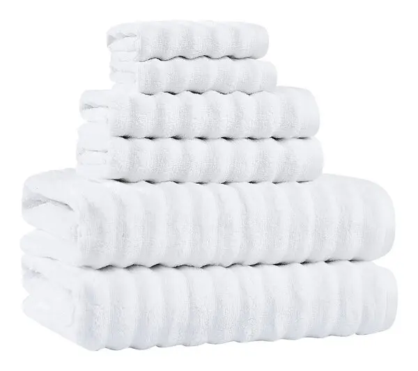 BROOKLYN LOOM Textured Zero Twist 6 Piece Towel Set
