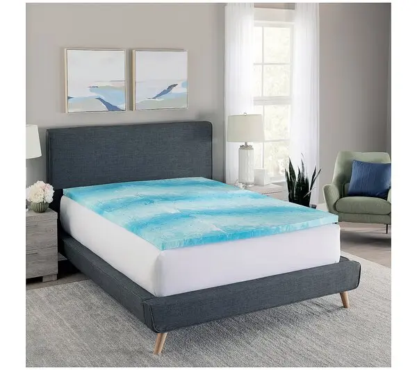 BODIPEDIC 2' Gel Swirl Memory Foam Mattress Top Per, Full
