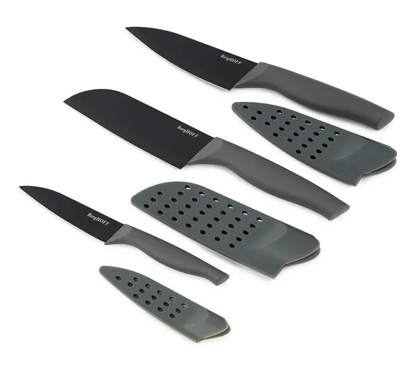 BERGHOFF Dina Vector Nonstick Stainless Steel 6pc Knife Set - Silver