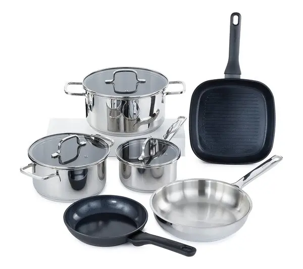 BERGHOFF Dina Helix Recycled 9pc Cookware Set - One-color