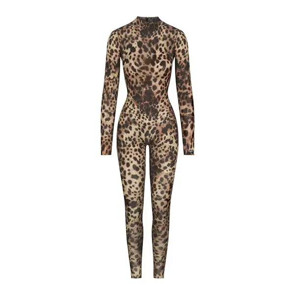 SKIMS X Dolce&gabbana Milky Sheer Mock Neck Catsuit