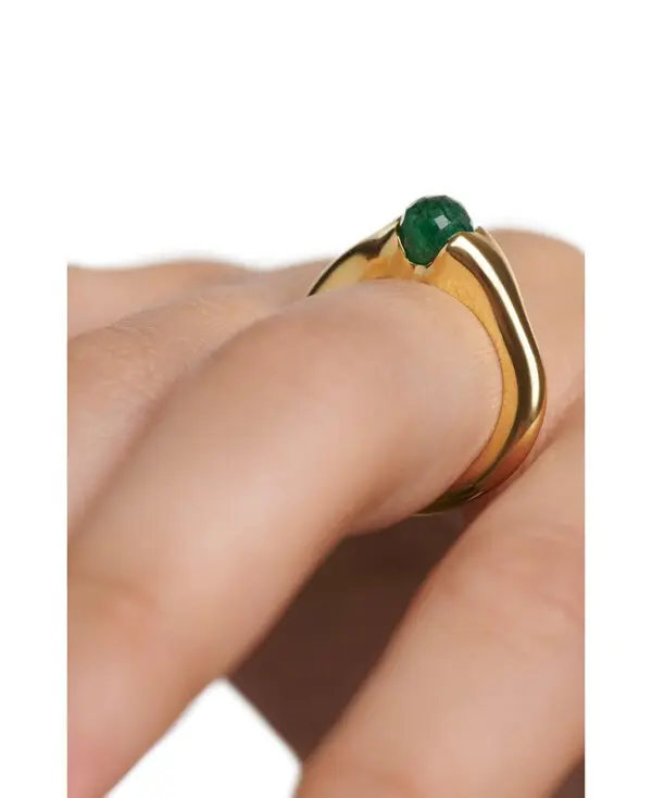 PDPAOLA Oasis Gemstone Ring - Gold/green
