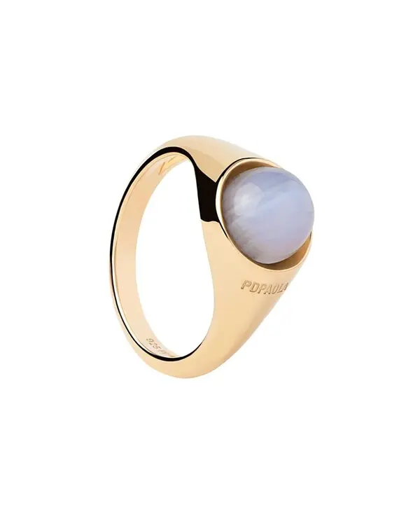 PDPAOLA Agate Ring - Blue/gold
