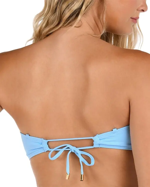La Blanca Twisted Bandeau Bikini Top