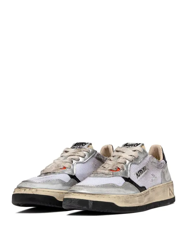 AUTRY Sup Vint Low Top Sneakers - Silver/white