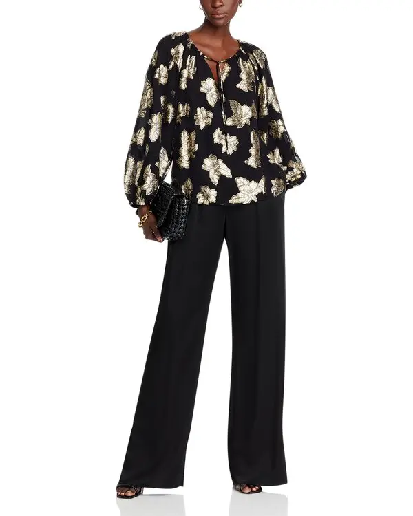 Tommy Bahama Shimmering Shores Tie Neck Blouse