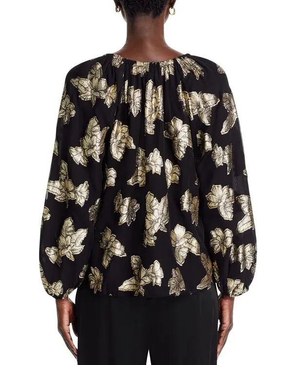 Tommy Bahama Shimmering Shores Tie Neck Blouse