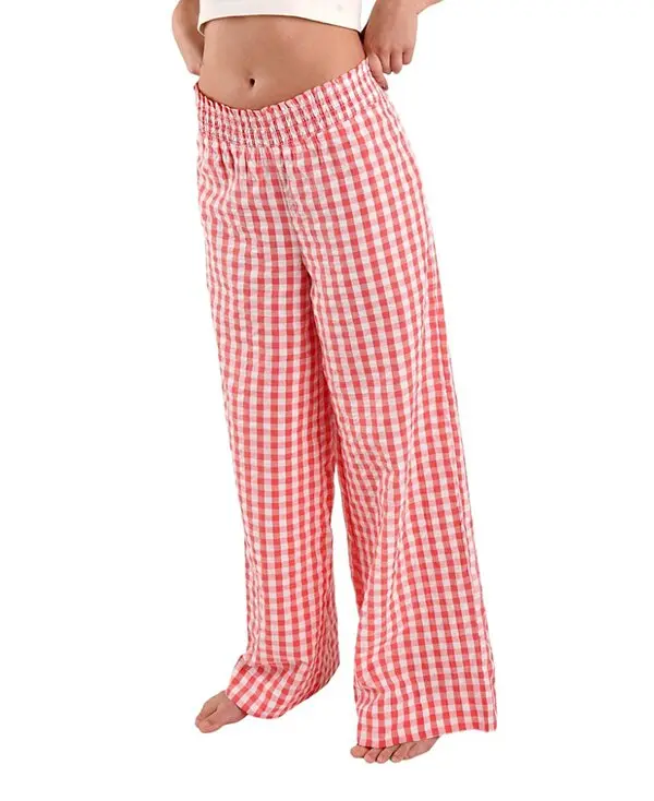 PEACHAUS Chicory Striped Woven-cotton Pajama Pants - Canyon Peach