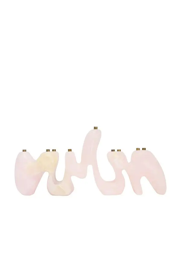 HANNAH POLSKIN Limited Edition Menorah In Rose - Pink