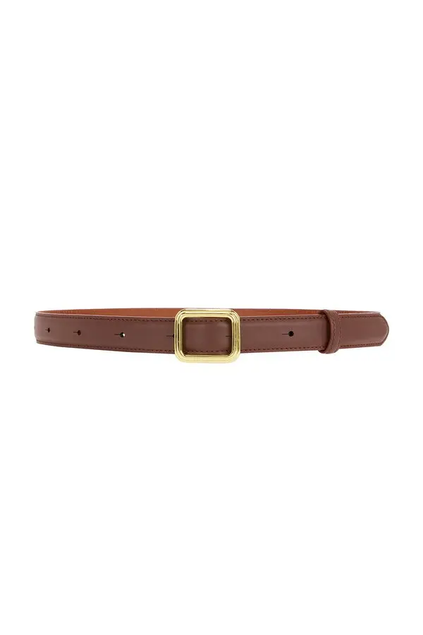 Lié Studio The Georgia Wide Leather Belt - Chocolate Brown