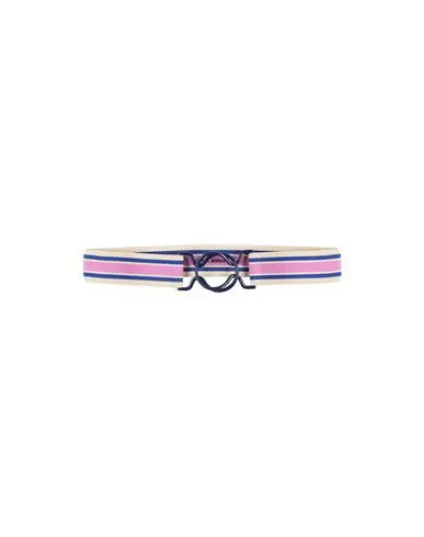 Isabel Marant Striped Belt With Brand Logo - White