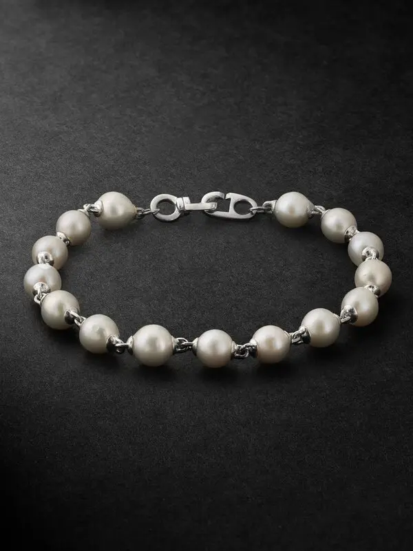 MAOR M. Cohen Consi Sterling And Pearl Bracelet - Silver