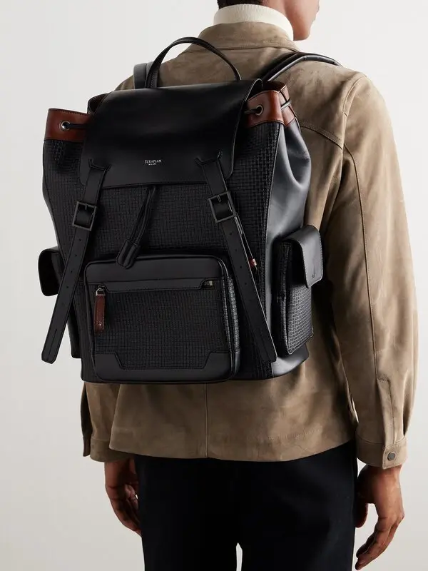 SERAPIAN バックパック BLACK (定価147,000円) レザー製バックパック ブラック メンズ