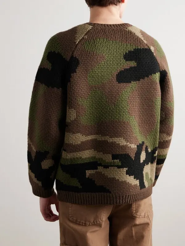 BODE Camouflage Merino Wool Sweater