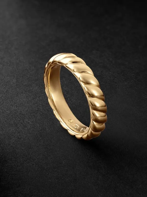 David Yurman Sculpted Cable 18-karat Ring - Gold