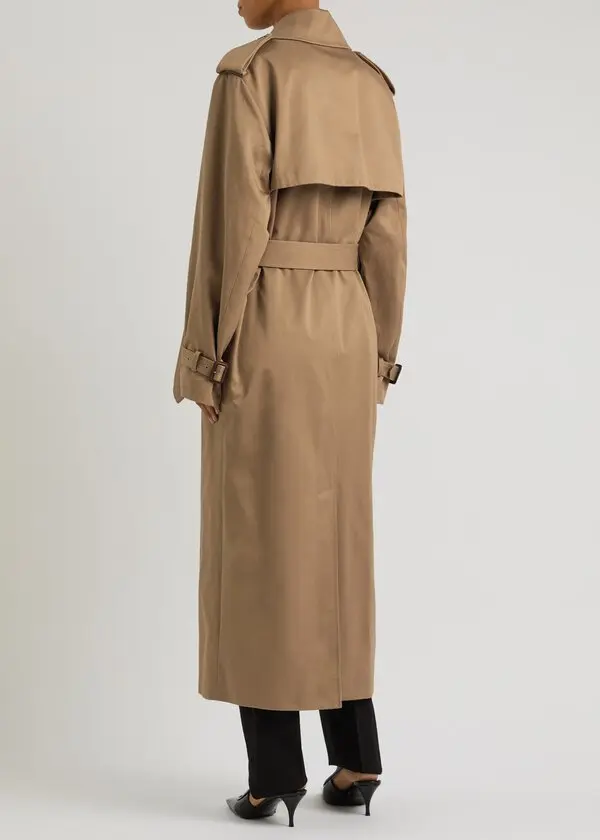 Saint Laurent Double-breasted Cotton Twill Trench Coat