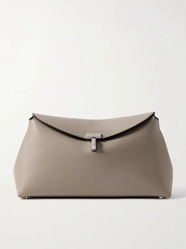 TOTEME T-lock Leather Clutch