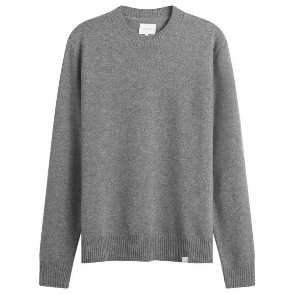 Norse Projects Standard Lambswool Knit Jumper - Grey Melange
