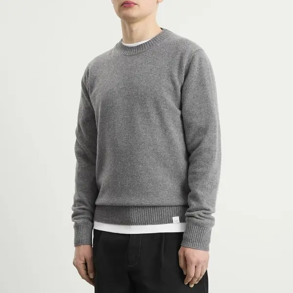 Norse Projects Standard Lambswool Knit Jumper - Grey Melange