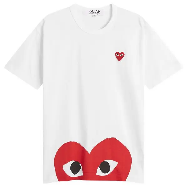 Play Comme Des Garcon Oversized Heart T-shirt - White