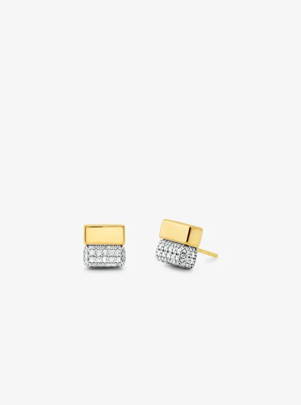Michael Kors Precious Metal-plated Sterling Stud Earrings - Silver