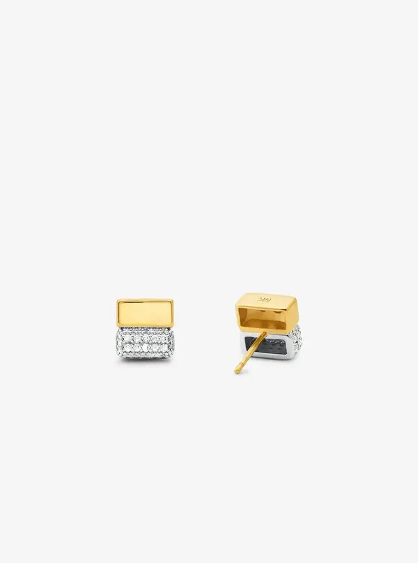 Michael Kors Precious Metal-plated Sterling Stud Earrings