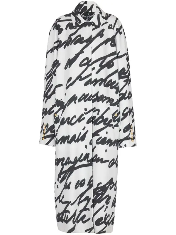 Balmain Love Letter Reversible Coat - Black