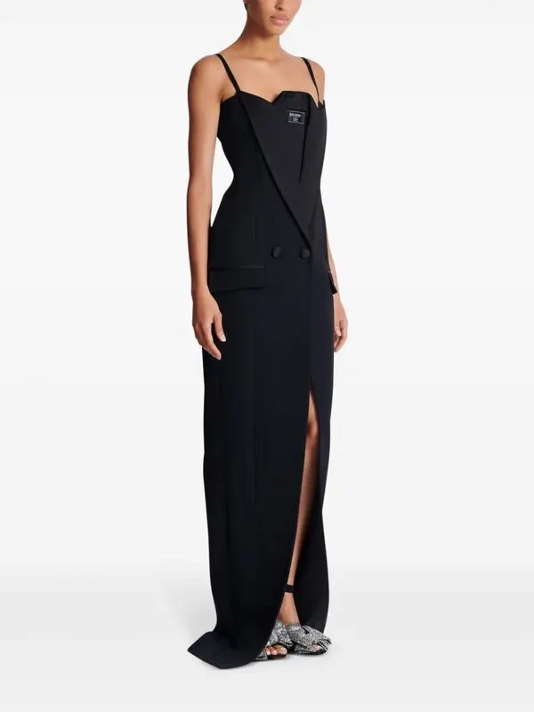 Balmain Logo-patch Maxi Dress