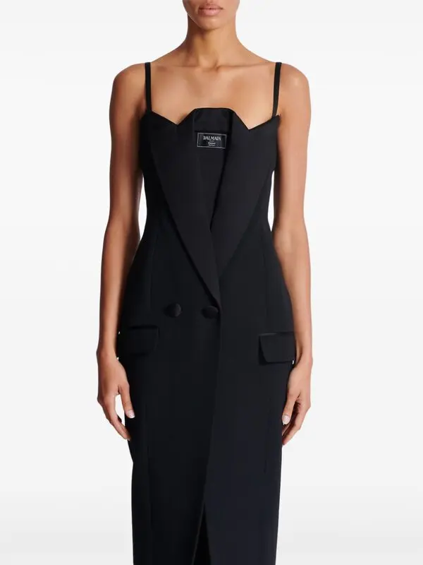 Balmain Logo-patch Maxi Dress