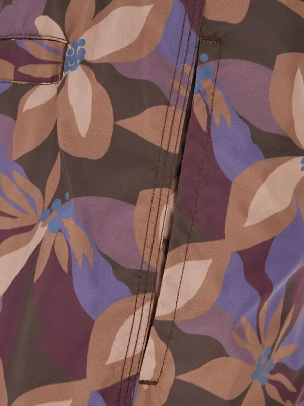 4FF Floral-print Swim Shorts - Brown