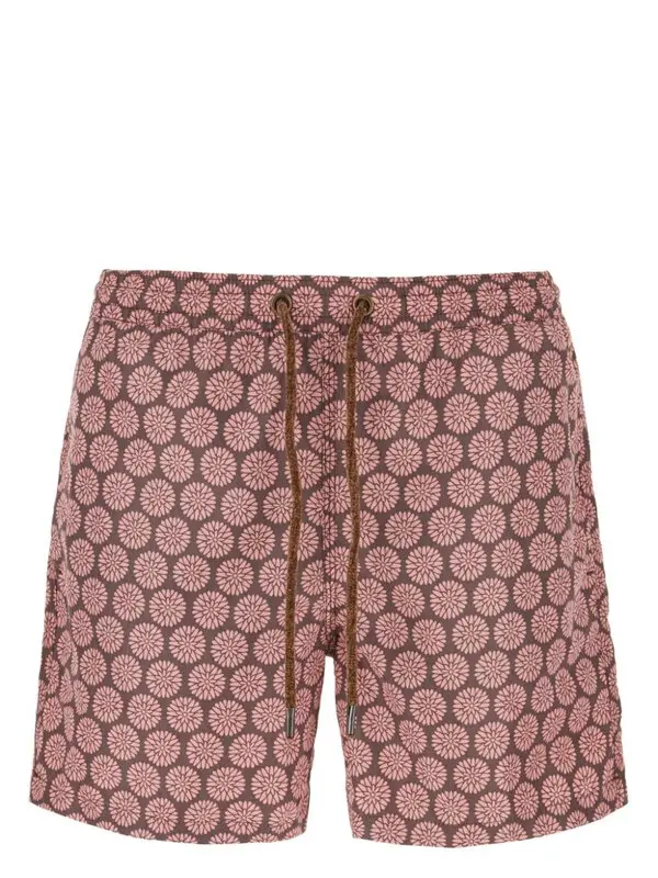 4FF Floral-print Swim Shorts - Pink