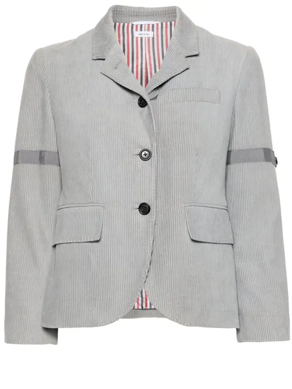 Thom Browne Corduroy Single-breasted Blazer - Grey