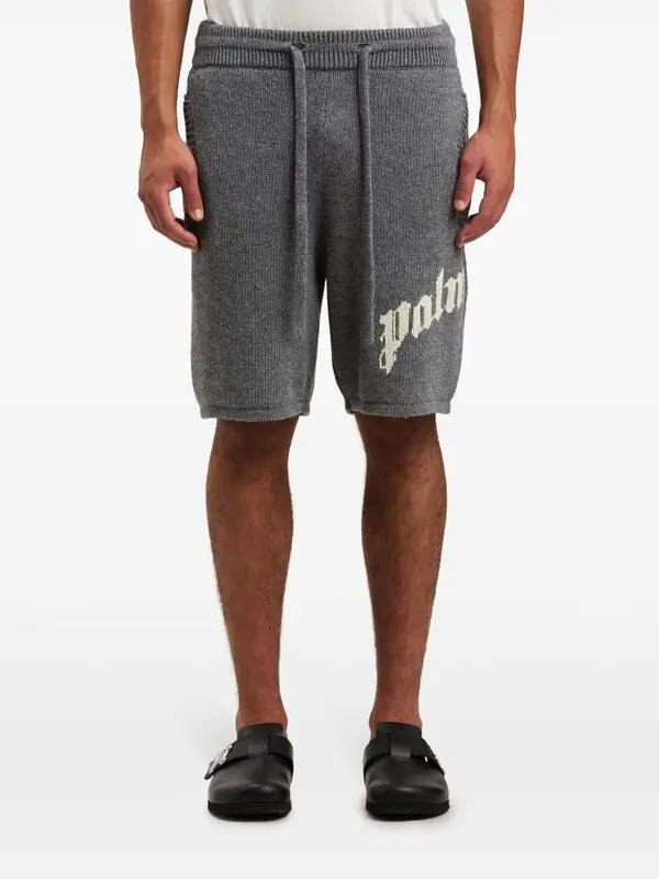 Palm Angels Logo Knitted Shorts