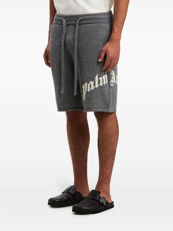 Palm Angels Logo Knitted Shorts