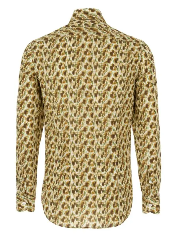 4FF Abstract-print Cotton Shirt