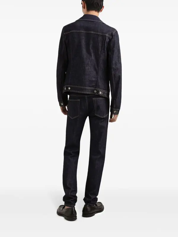 Dolce & Gabbana Logo Appliqué Skinny Jeans - Blue