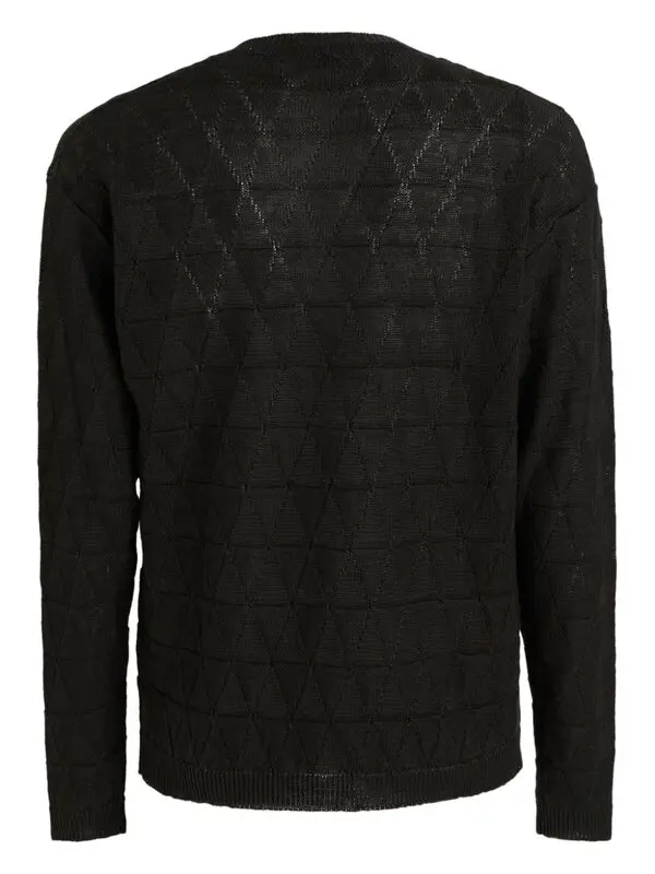 SUN HOUSE Diamond-pattern Jumper