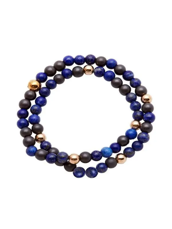 NIALAYA JEWELRY Multi-strand Bead Bracelet - Blue