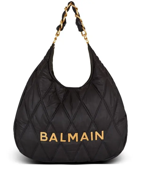 Balmain 1945 Quilted Shoulder Bag - Black