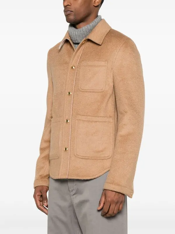 Thom Browne Brushed-effect Jacket - Brown