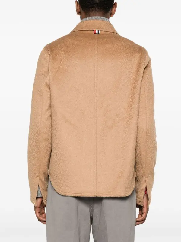 Thom Browne Brushed-effect Jacket - Brown